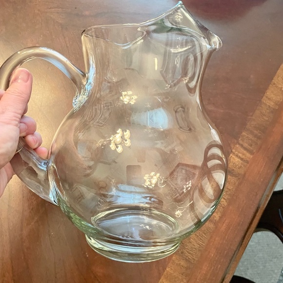 Dining | Crisa Glass Crystal Pitcher Acapulco 96 Oz Pinched Lip Martini ...